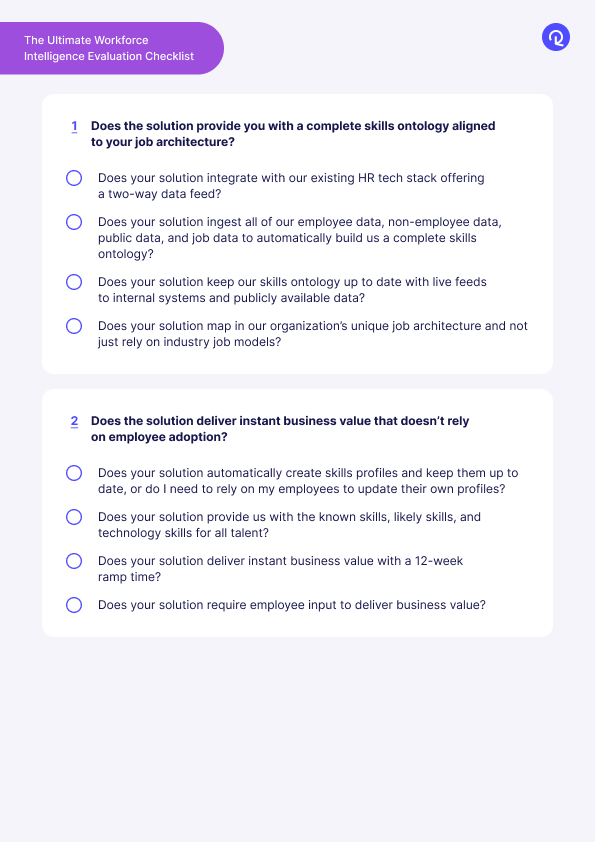 Checklist: Evaluating Workforce Intelligence Solutions | Reejig